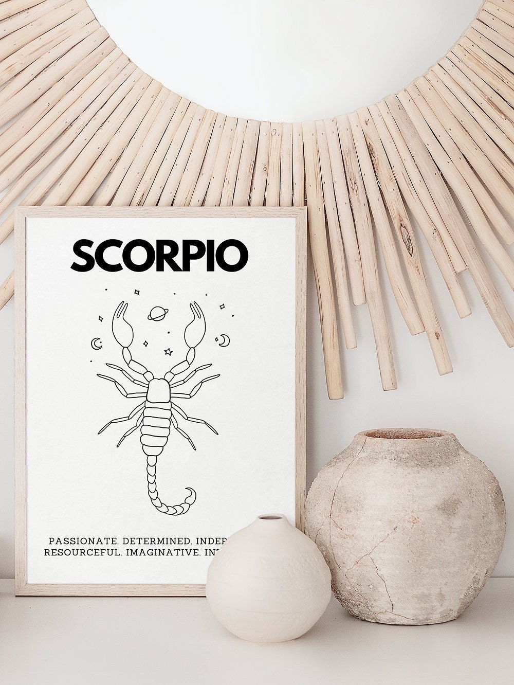 SCORPIO Zodiac Sign Print / DIGITAL DOWNLOAD / Astrological - Etsy