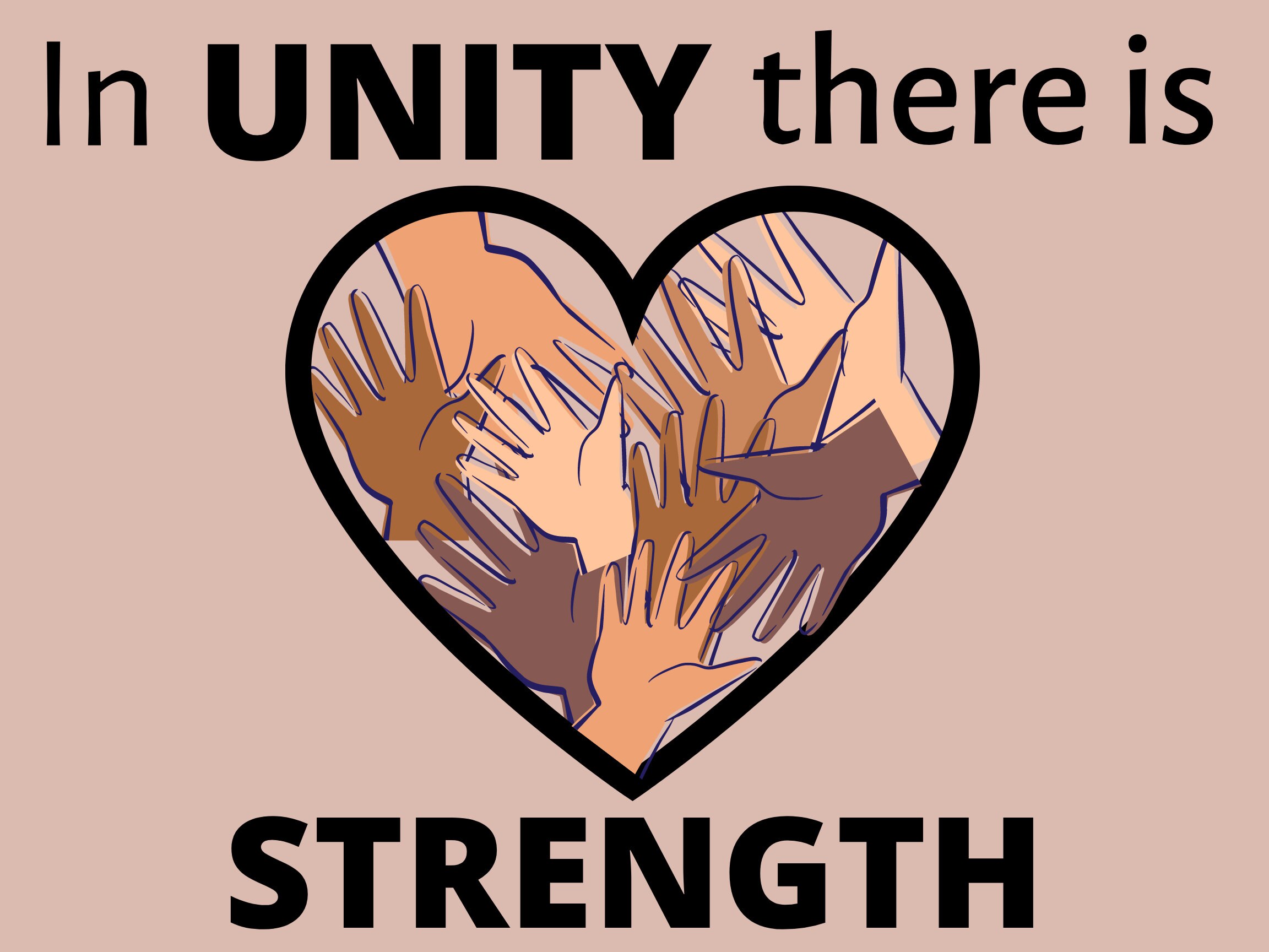 In UNITY There is STRENGTH Lawn Sign / DIGITAL Download / Yard Sign - Etsy
