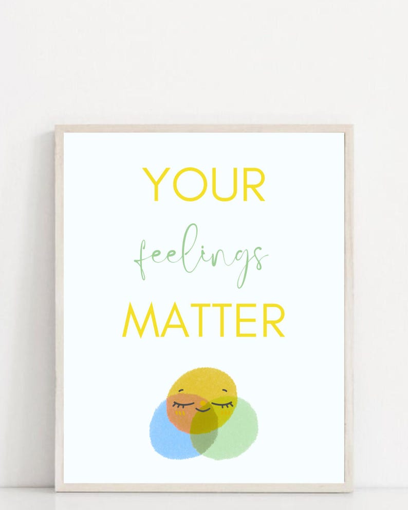 Teacher's Classroom Sign "your Feelings Matter" (digital Download) - Etsy