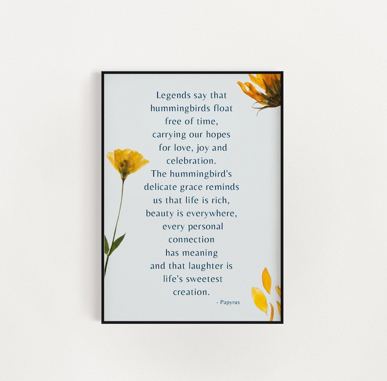 Hummingbird Meaning of Life Quote, Love, Joy, Celebration, Laughter ...