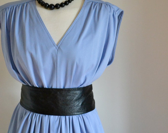 Vintage Blue Dress Carnegie of London Dress Large / Plus Size // ice ...