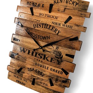Whiskey Barrel Clock - Bourbon Barrel Wall Hanging Clocks - Kentucky ...