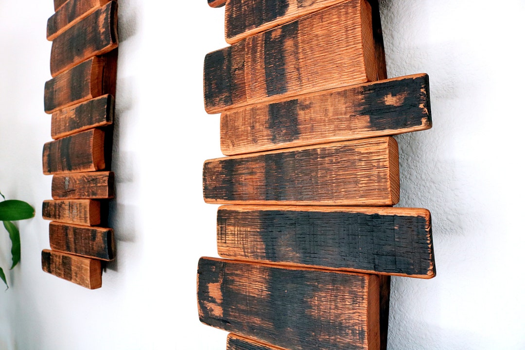 Whiskey Barrel Wood Decorative Panel Sets Reclaimed Wood - Etsy