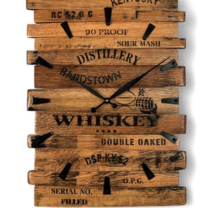 Whiskey Barrel Clock - Bourbon Barrel Wall Hanging Clocks - Kentucky ...