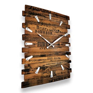 Whiskey Barrel Staves Clock - Bourbon Barrel Clocks - Reclaimed Barrel ...