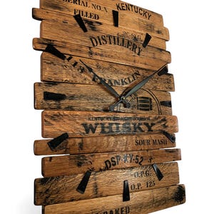 Whiskey Barrel Clock - Bourbon Barrel Wall Hanging Clocks - Kentucky ...