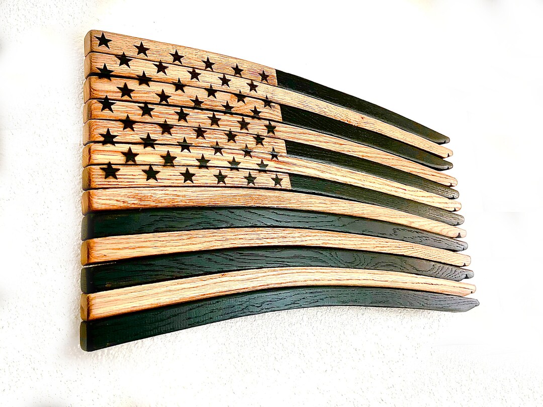 Whiskey Barrel American Flag - Etsy