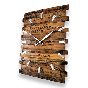 Whiskey Barrel Staves Clock - Bourbon Barrel Clocks - Reclaimed Barrel ...