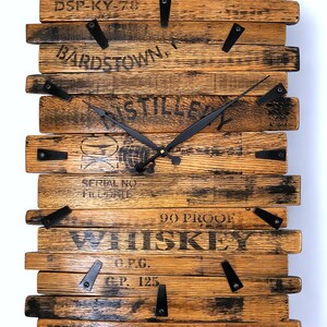 Whiskey Barrel Clock - Bourbon Barrel Wall Hanging Clocks - Kentucky ...