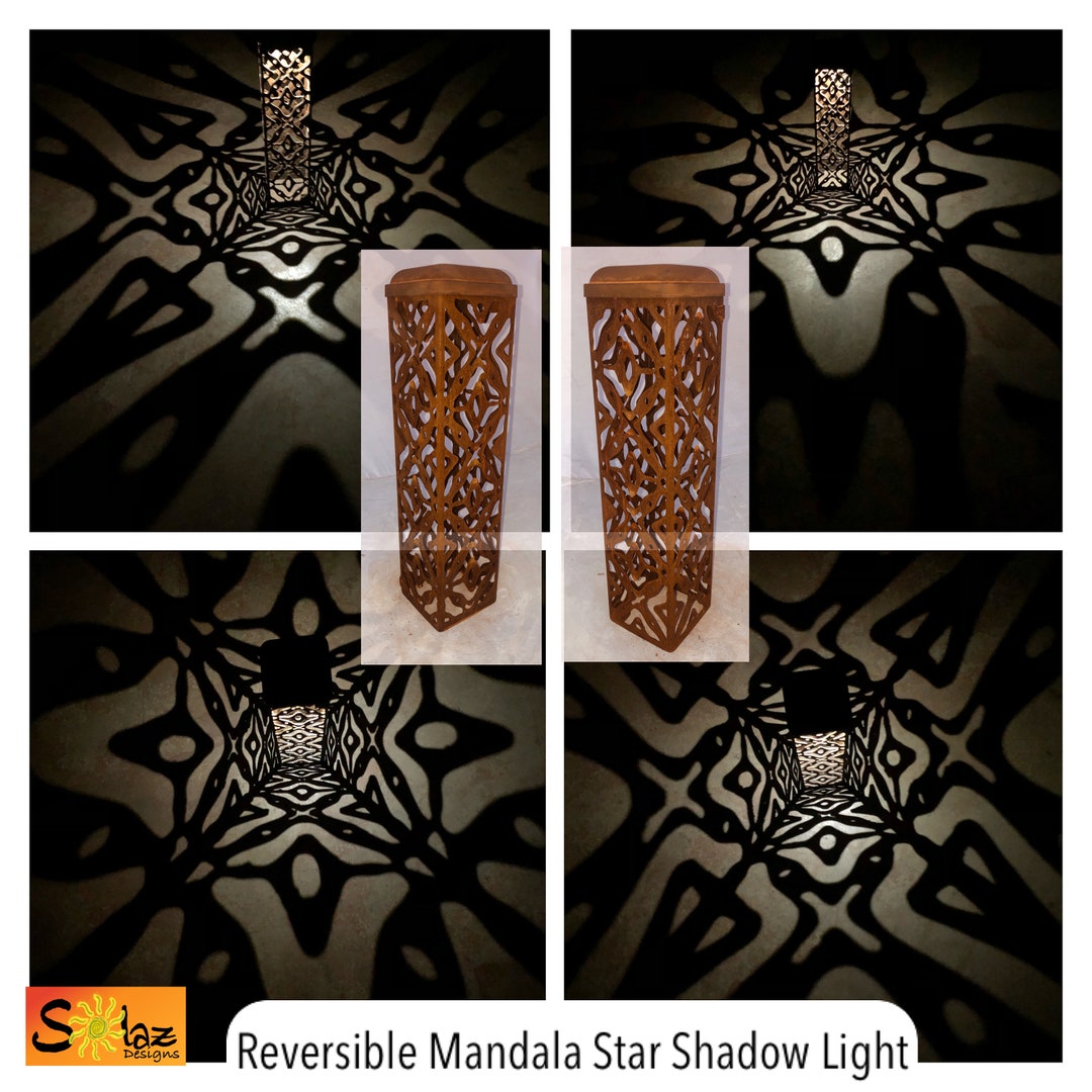 Wavy Mandala Piñata Star Reversible Shadow Light (or Low-voltage) - Etsy