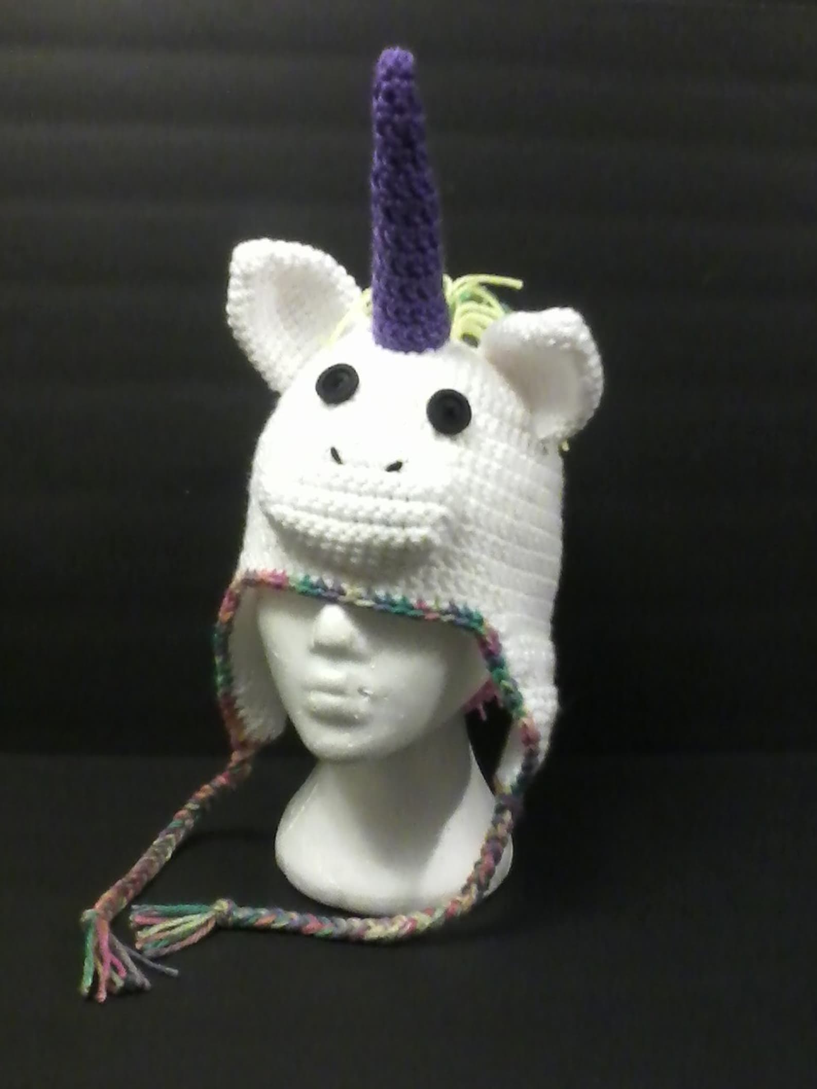 Adult Unicorn Hat With Ear Flaps Unicorns and Rainbows - Etsy