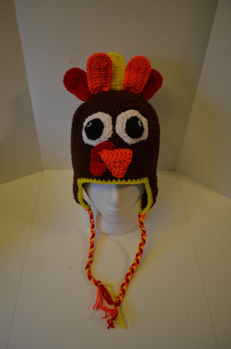 Adult Turkey Hat With Ear Flaps | Etsy