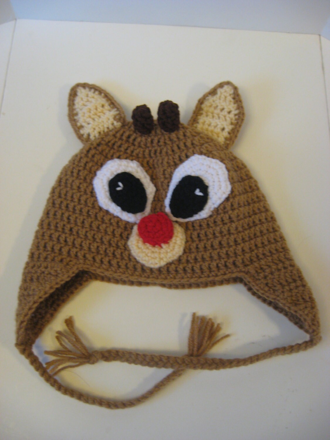 Children's Rudolph the Red Nosed Reindeer or Clarice Hat With Earflaps ...