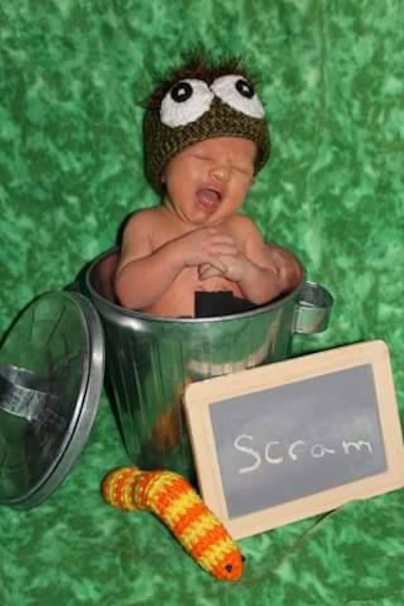 Infant Grouch Baby Hat - Photo Prop * Newborn - 12 Mos. - Etsy