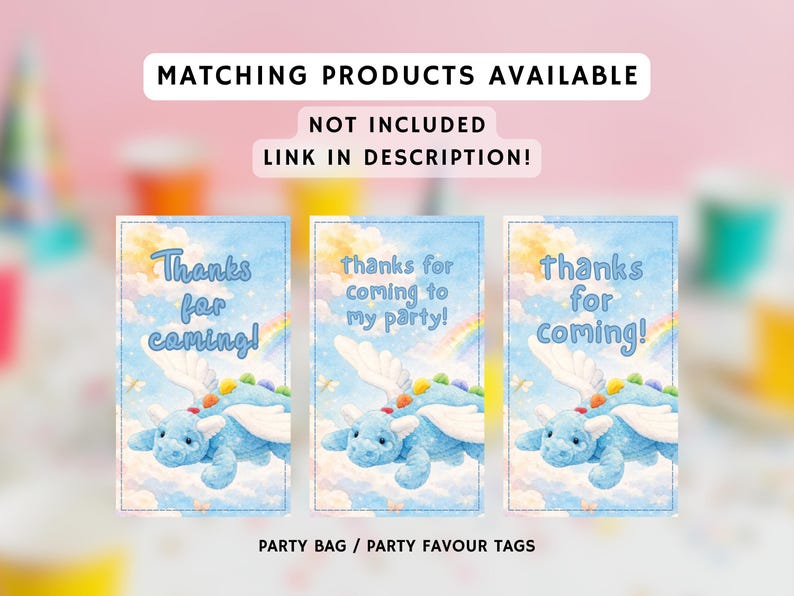 Jellycat Dragon Inspired Birthday Invitation, Magical Flying Dragon ...