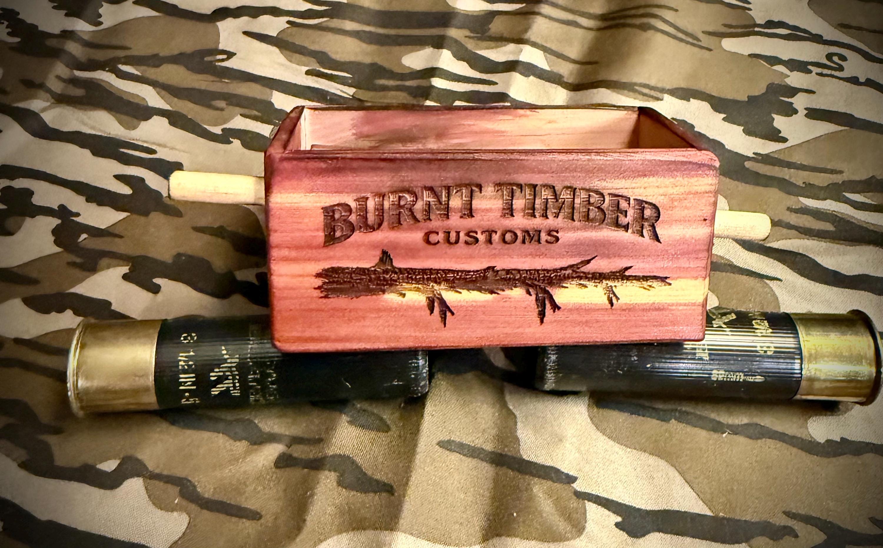 Burnt Timber Customs Push Button Turkey Call – Purple Heart, Cedar ...