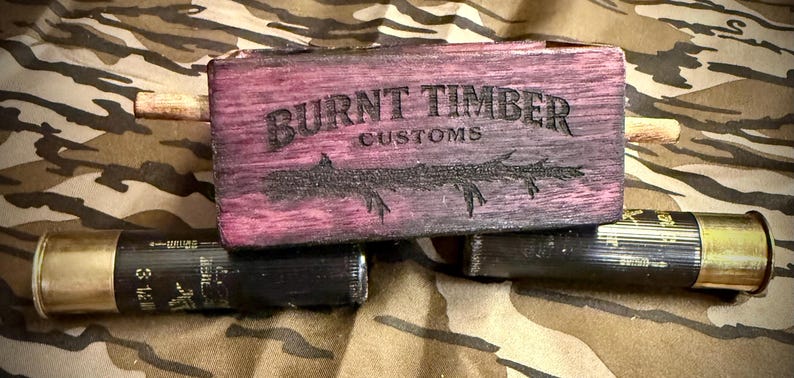 Burnt Timber Customs Push Button Turkey Call – Purple Heart, Cedar ...