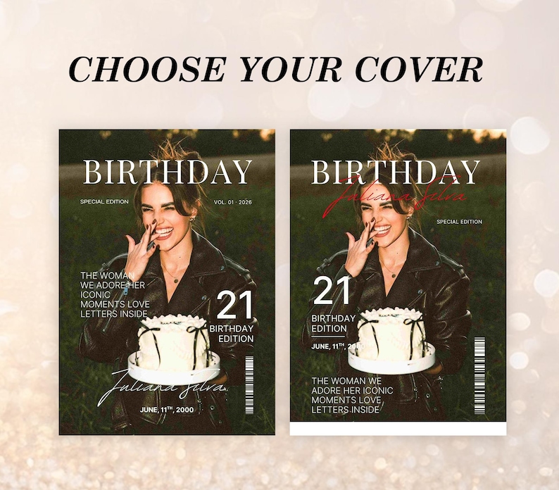Birthday Magazine Template, Canva Editable Best Friend Gift ...