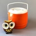 Vintage ORANGE ICE BUCKET Cooler 60s Bee Plastics Round Beer - Etsy