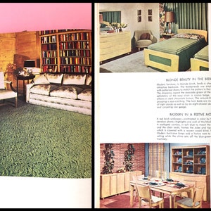 Vintage Mid Century Reference Book Modern Retro Decor 50s New Creative ...