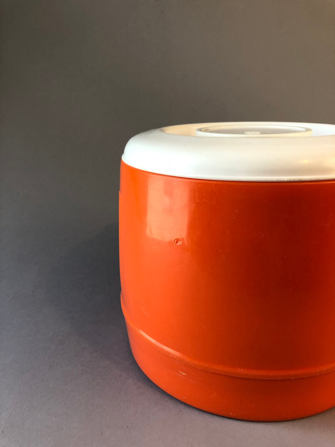 Vintage ORANGE ICE BUCKET Cooler 60s Bee Plastics Round Beer - Etsy