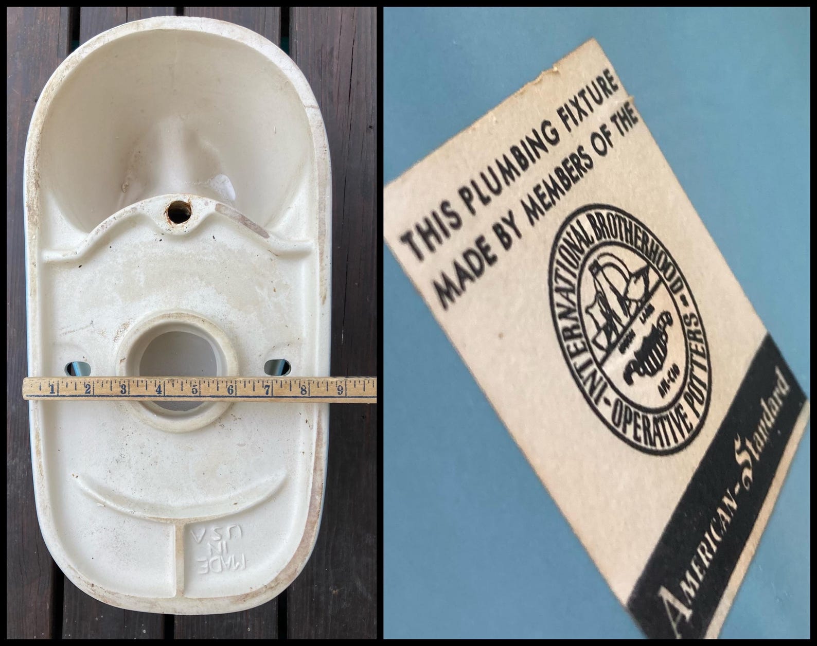 Vintage American Standard Blue TOILET Mid Century Modern Bathroom ...