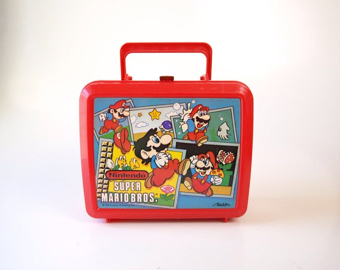 Vintage 1988 Super Mario Brothers Plastic Lunch Box - Etsy