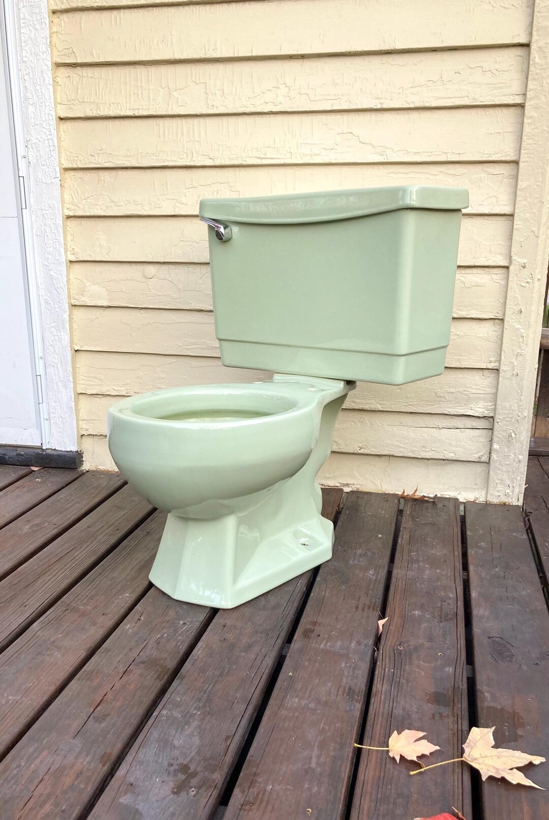 Vintage Green TOILET 1969 Pastel Pale Seafoam U/r Universal Rundle Mid ...