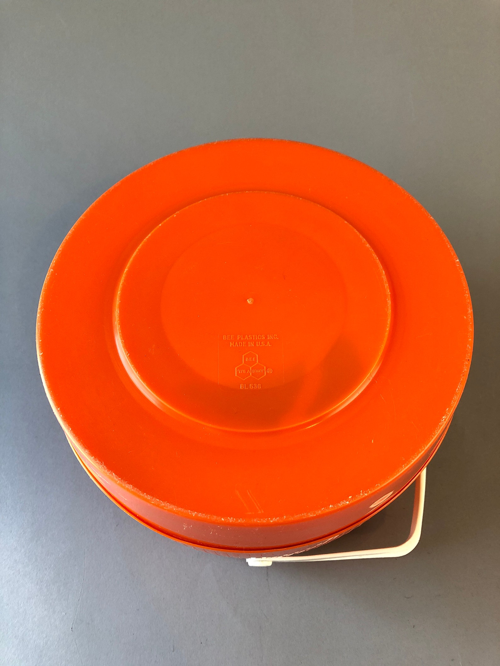 Vintage ORANGE ICE BUCKET Cooler 60s Bee Plastics Round Beer - Etsy