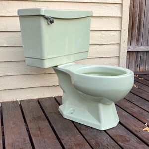 Vintage 1969 Seafoam TOILET Pastel Pale GREEN U/r Universal Rundle Mid ...