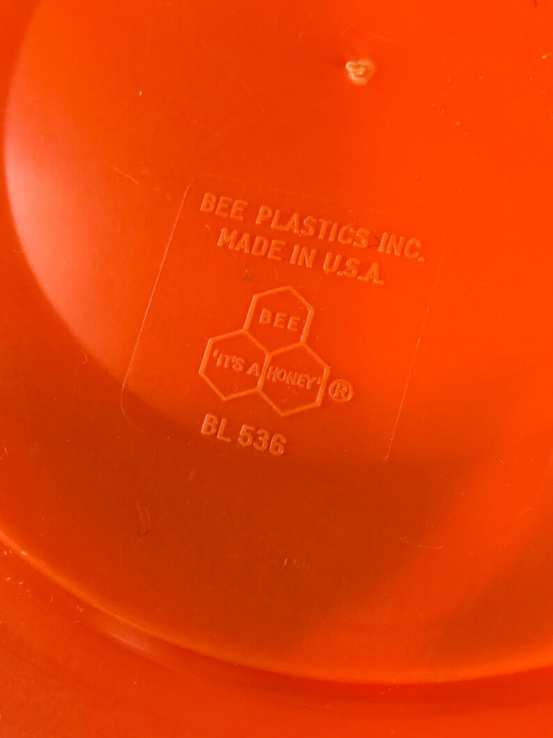Vintage ORANGE ICE BUCKET Cooler 60s Bee Plastics Round Beer - Etsy