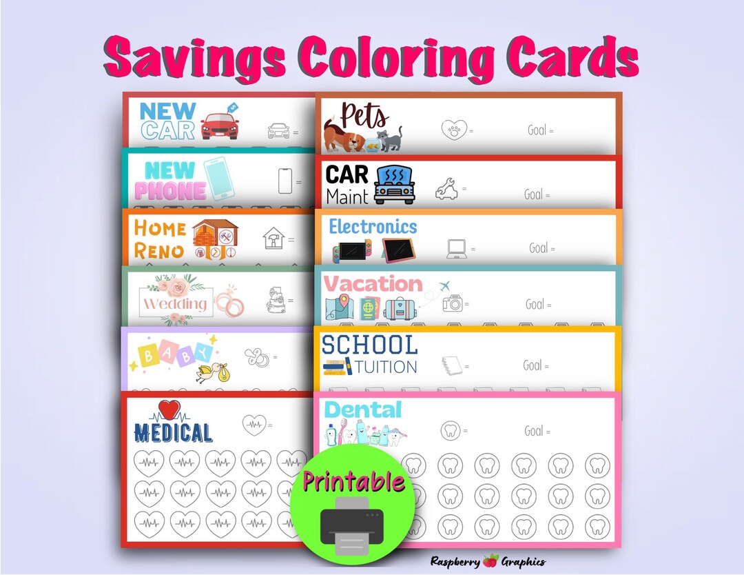 Printable Cash Envelope Savings Inserts - Etsy