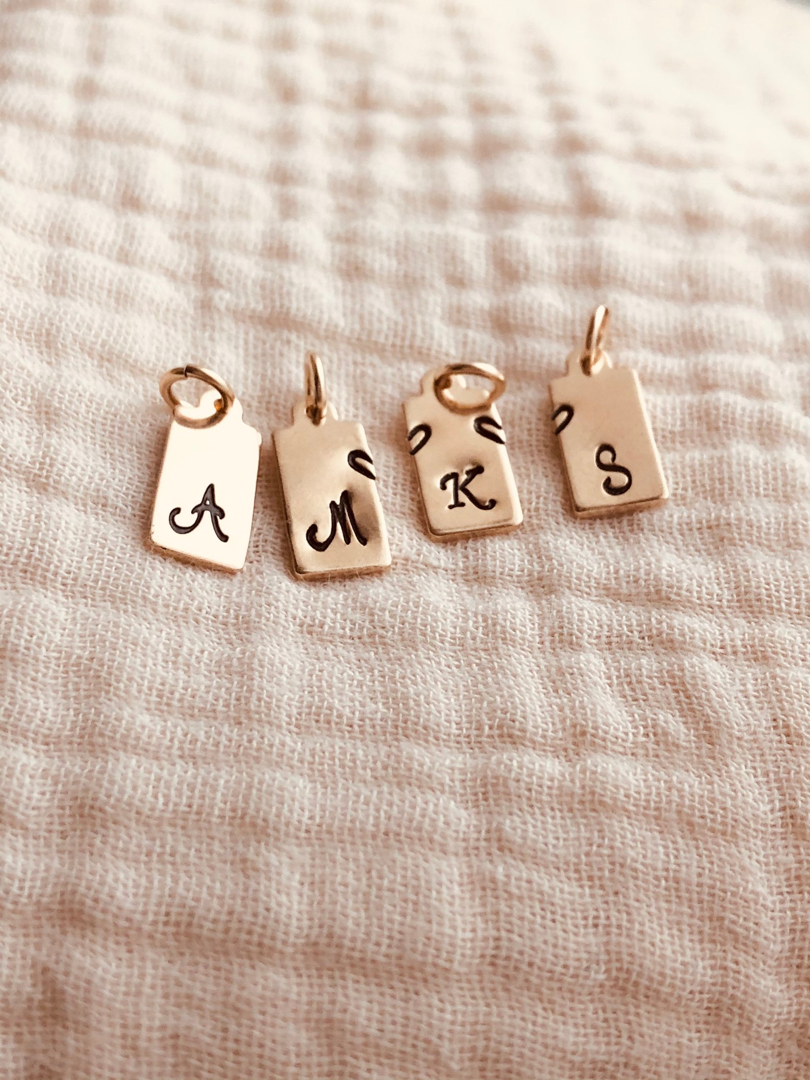 Mini Rectangle Tag Custom Tag Charm Add Extra Tag Charm to | Etsy