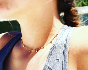 Coin Drop Necklace - Etsy