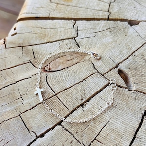 Cross Bracelet, Tiny Cross Bracelet, Delicate Cross Bracelet, Religious ...