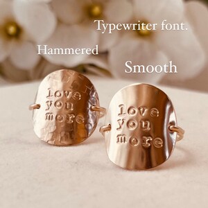 Quote Ring, Customized Ring, Disc Ring, Personalized Ring, Message ...