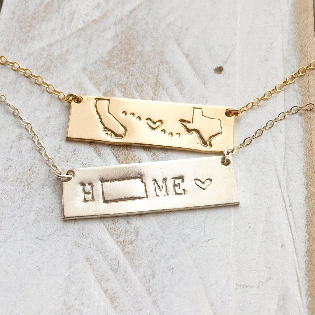 State Necklace, Custom State Necklace, Friendship Necklace ...
