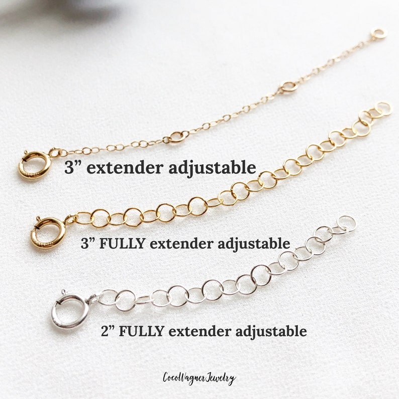Adjustable Necklace Extender, Rose Gold-filled, Gold-filled, Sterling ...