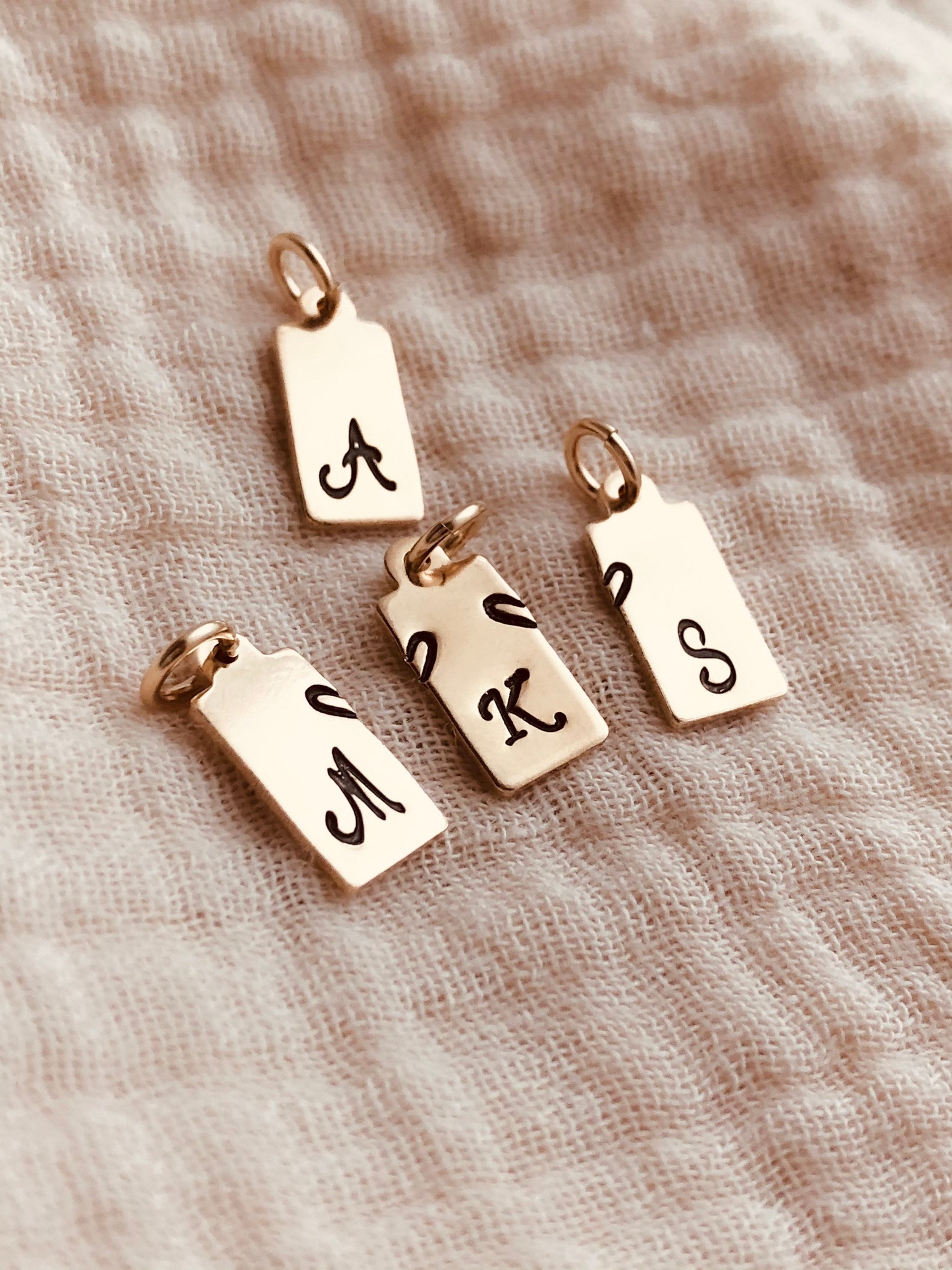 Mini Rectangle Tag Custom Tag Charm Add Extra Tag Charm to - Etsy