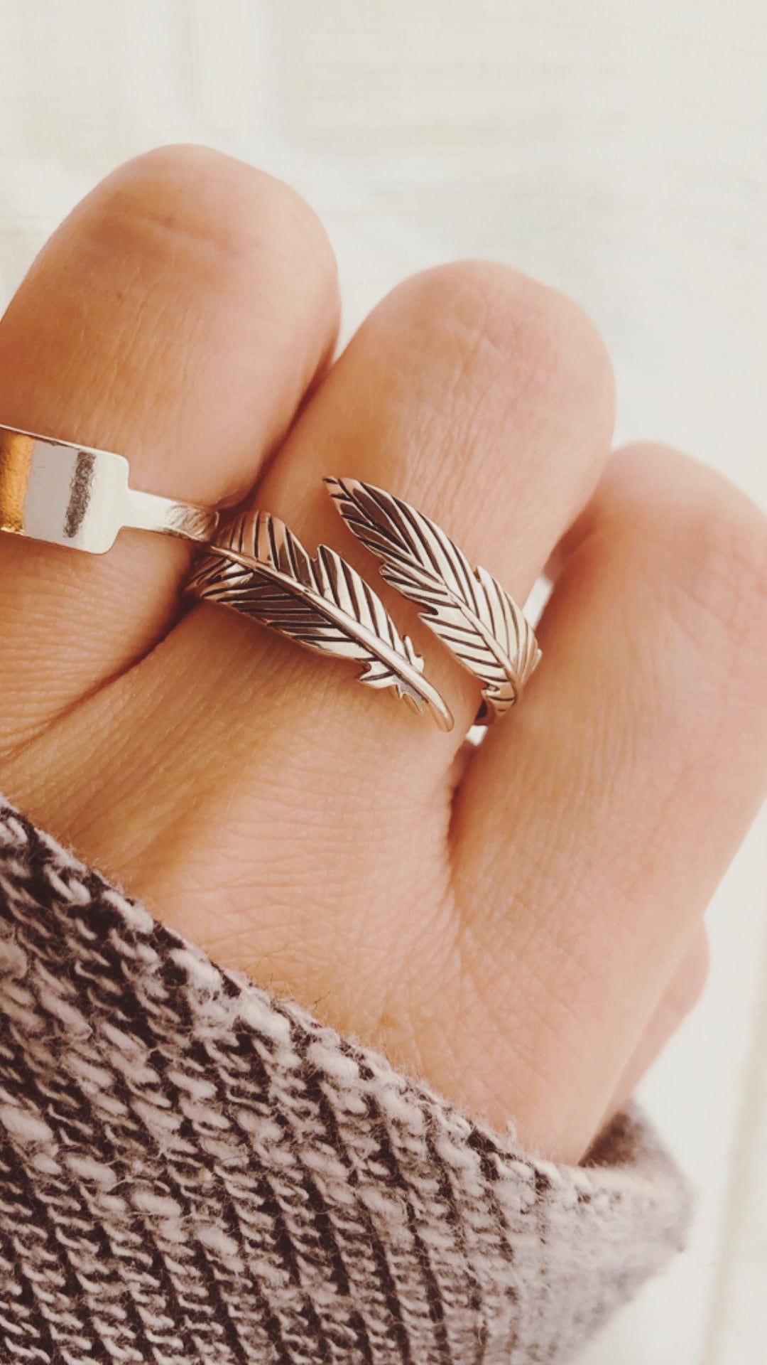 Feather Ring, Wrap Ring, Feather Jewelry, Sterling Silver Feather Ring ...