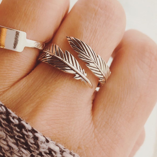 Feather Ring - Etsy