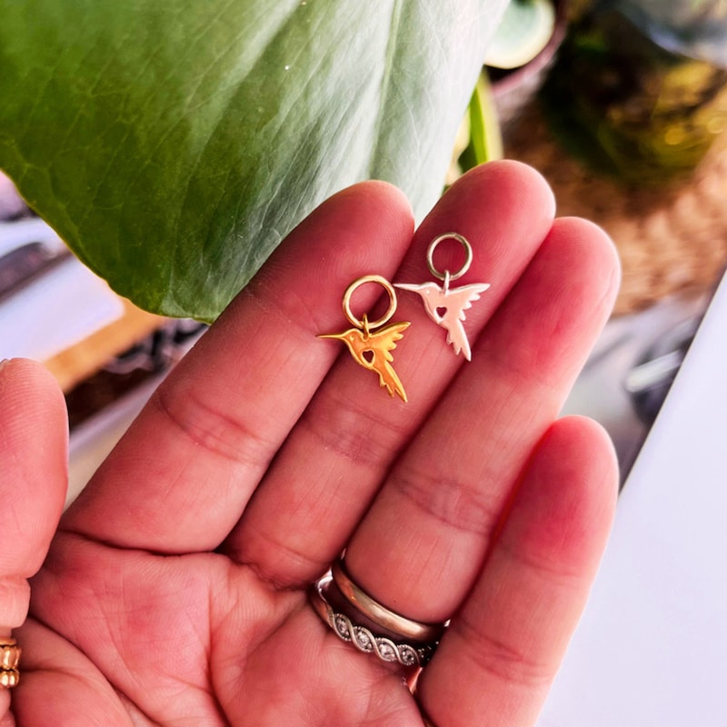 Hummingbird Charm - Etsy