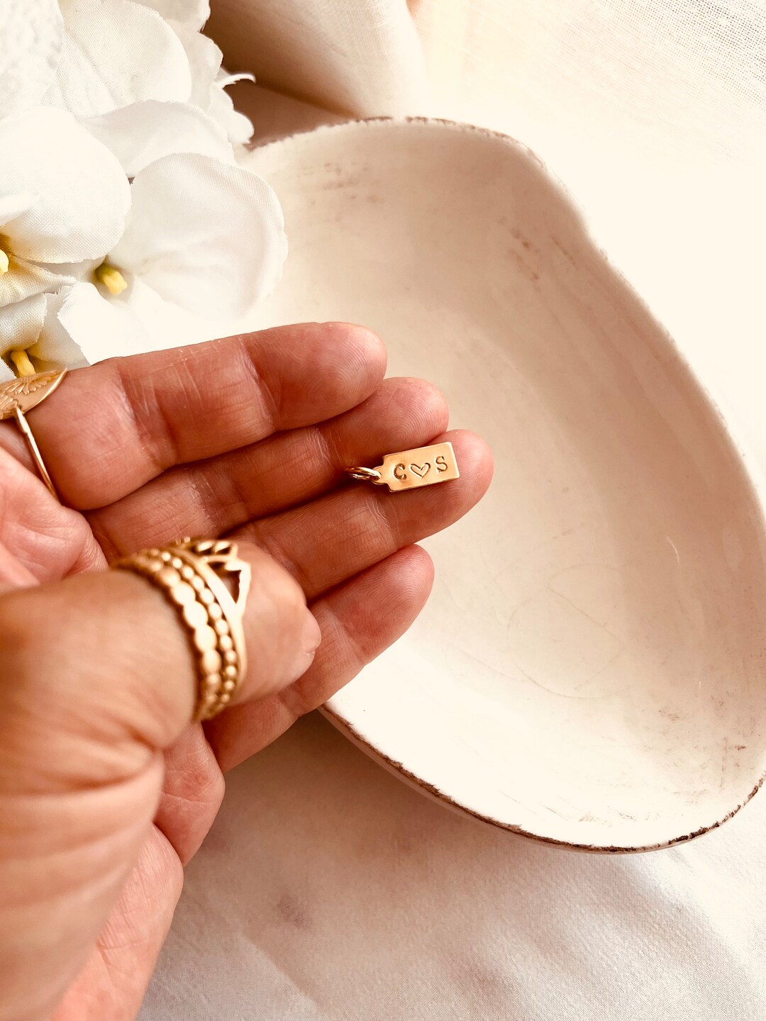 Mini Rectangle Tag, Custom Tag Charm, Add Extra Tag Charm to Any ...