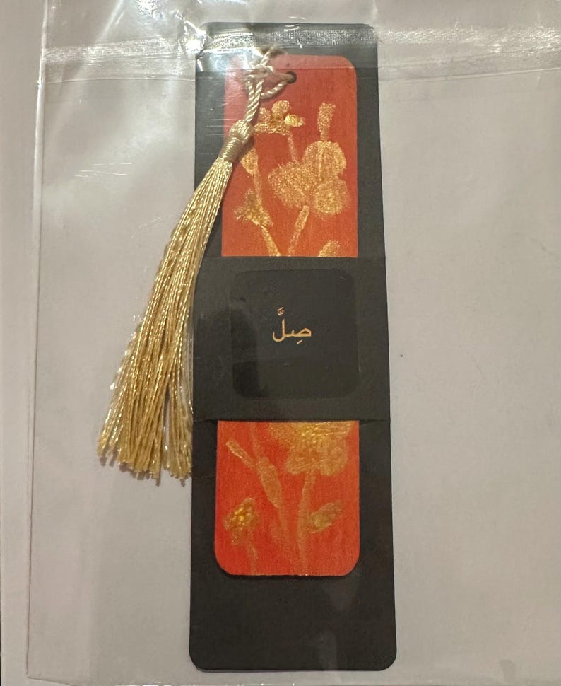 Hand Painted Wooden Burned Engraved Bookmarks Personalised Rabia Name ...