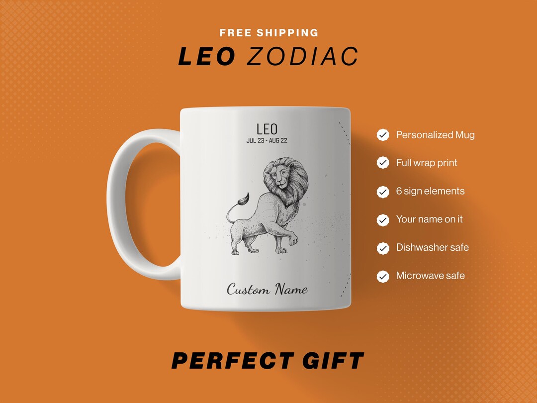 Leo Gift | Personalized Leo Zodiac Mug | Leo Birthday Gift | Astrology ...