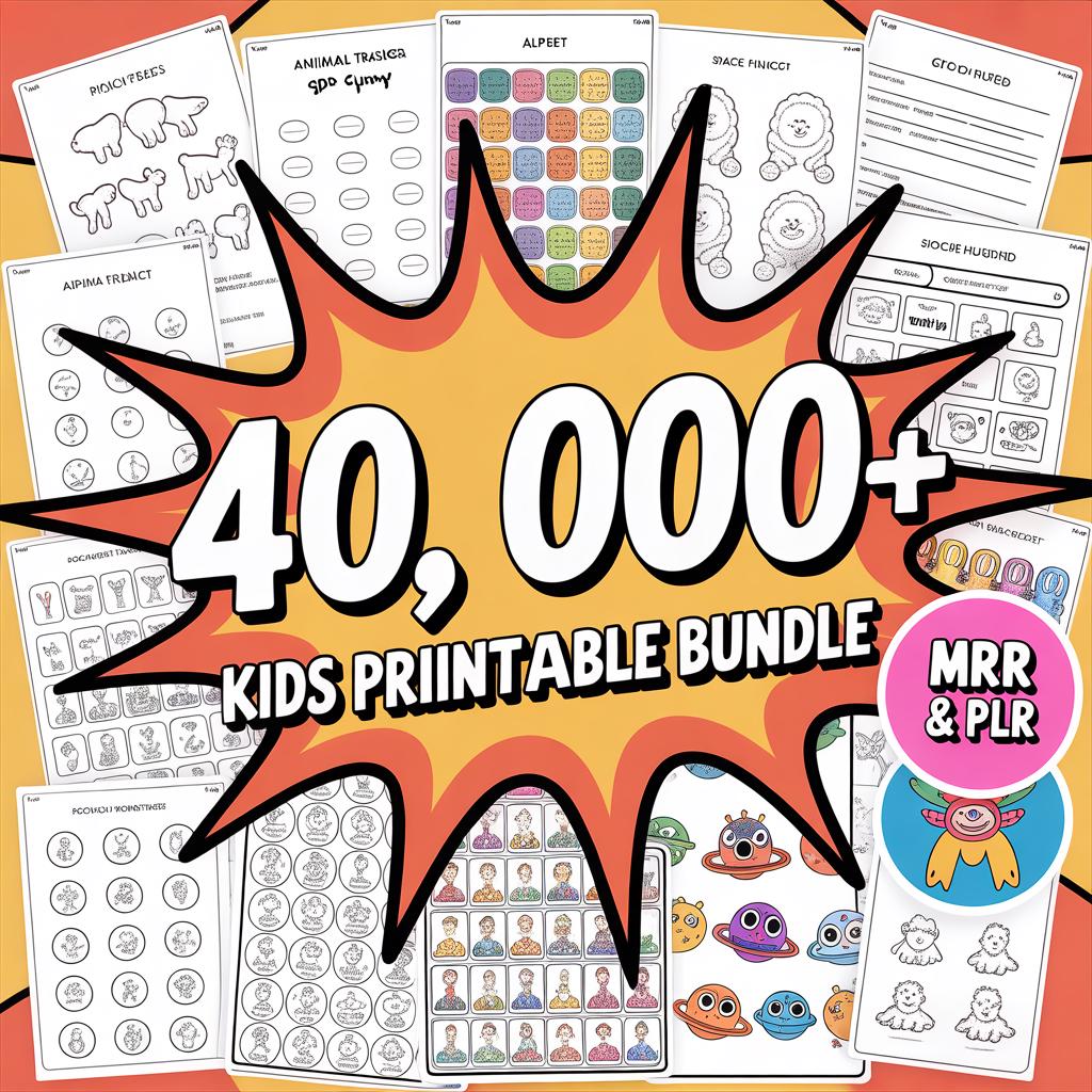 Educational Kids Printables Bundle | 40,000+ Worksheets, Coloring Books ...