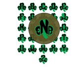 Items similar to Shamrock Monogram SVG Letters - St Patricks Day ...