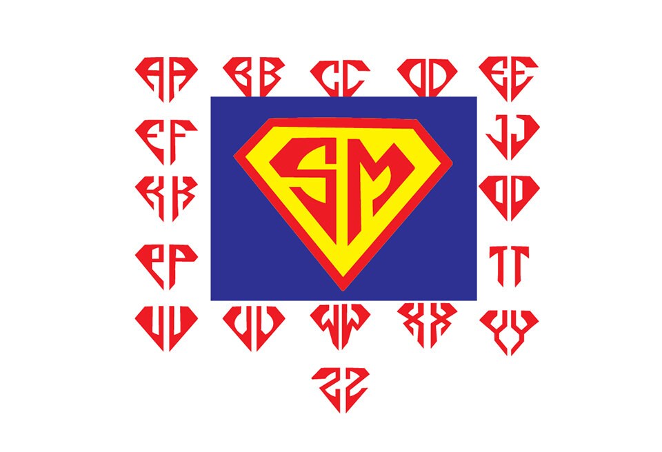 Superman Logo With Different Letters