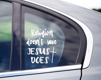 Jesus car decal | Etsy