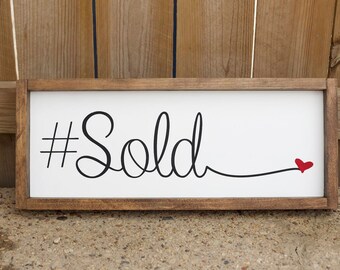 Realtor sold sign | Etsy